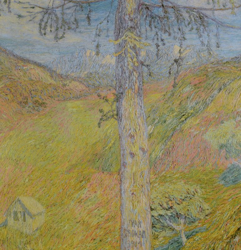 Reprodukcija na platnu: Ivan Grohar, Macesen - Narodna galerija